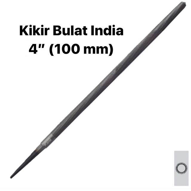 Bastard Coarse Round File 4 INCH/100Mm UNIQUE STAR Indian Iron File ...