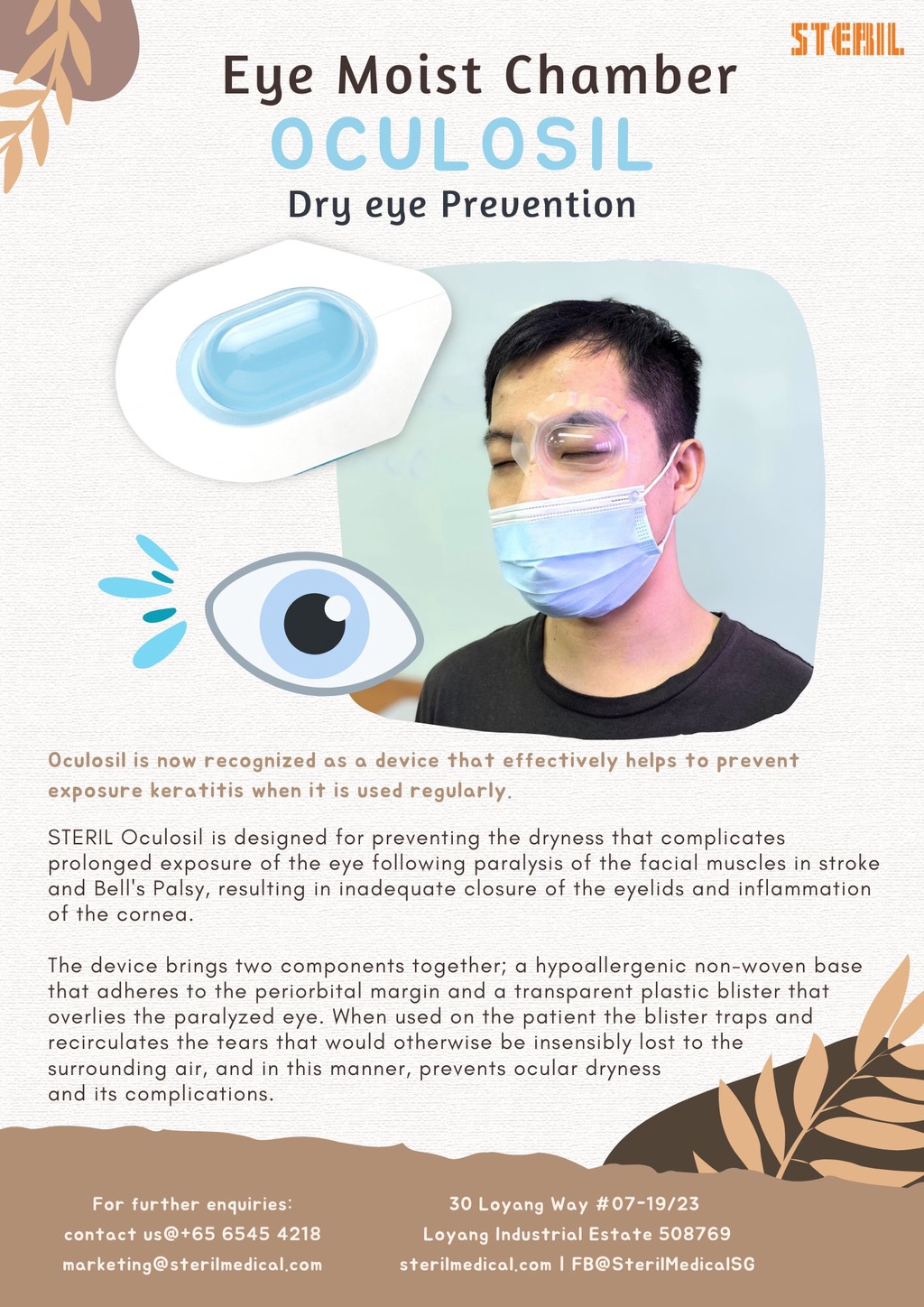 Steril Medical Oculosil Eye Moist Chamber for Preventing Dry eye 20/30 ...