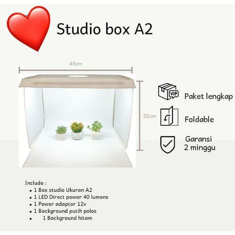 LED Photo Studio Mini Box Uk. A2 (44x30x24 cm) | Shopee Singapore