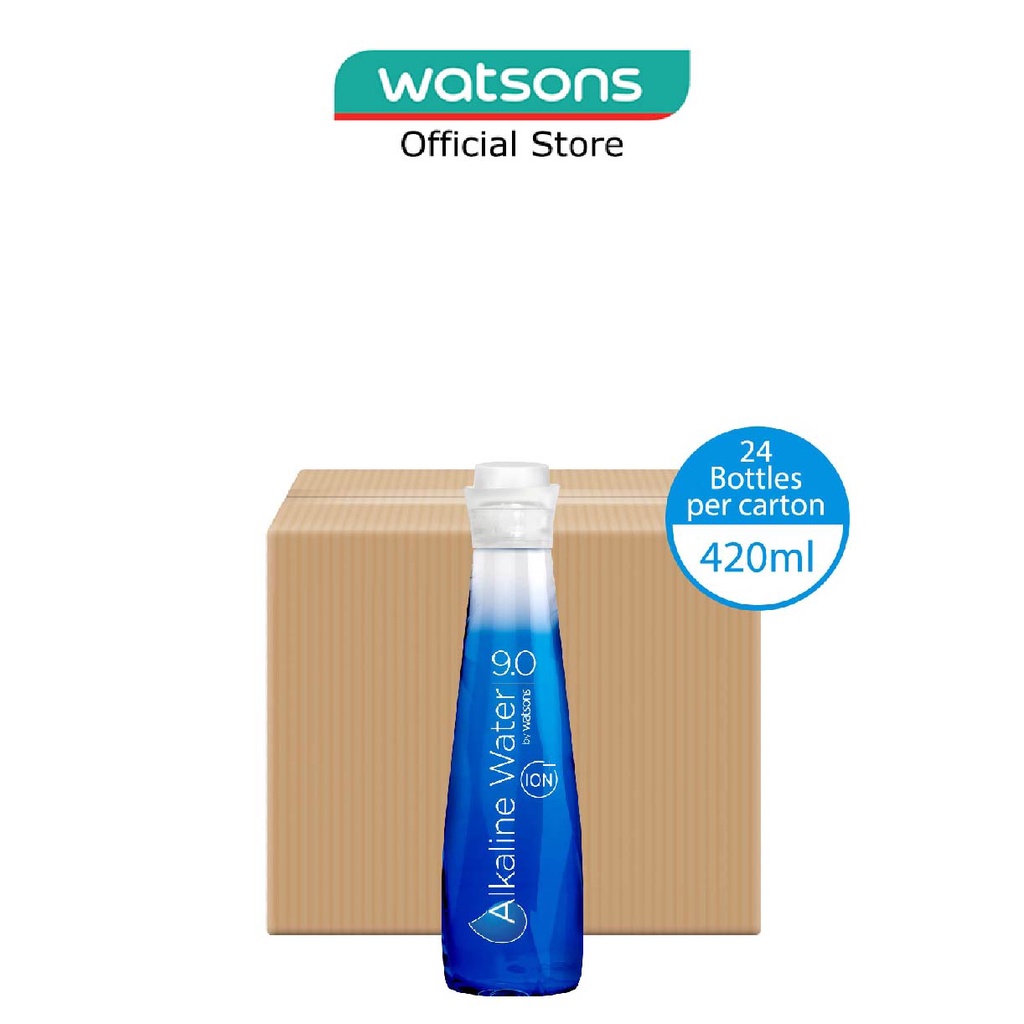 WATSONS Alkaline Water 9.0 +Ion 420ml x 24s (per carton) | Shopee Singapore