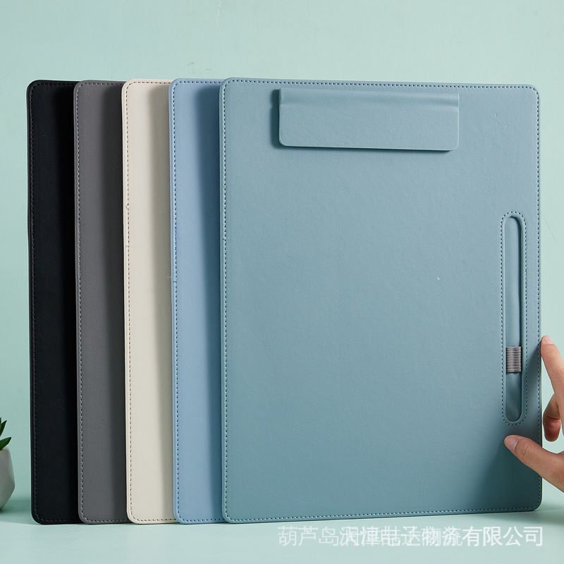 A4 Leather Surface Tablet Clip with Pen Insert Magnetic Buckle Copy ...
