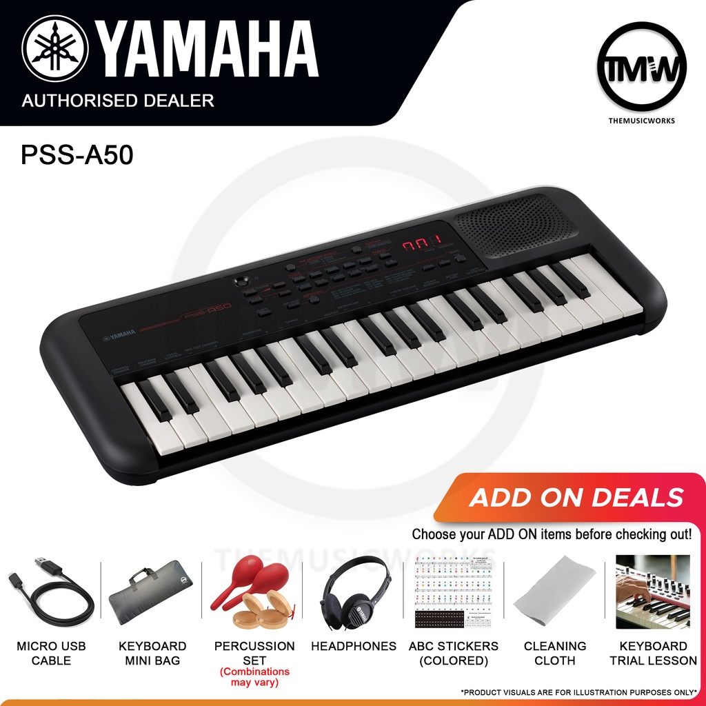 Yamaha PSS-A50 Portable Mini Keyboard 37 keys PSSA50 PSS A50 Piano Synthesizer [LIMITED STOCK ...