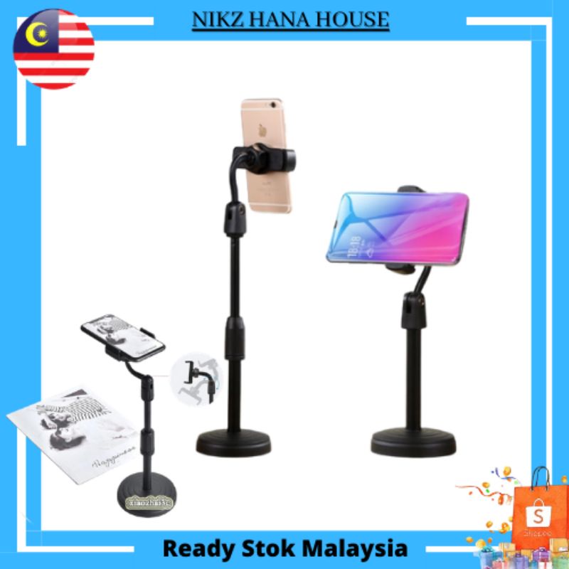 Phone Stand Holder Mini Table Kaki Fon Klip Meja Live Streaming Video ...