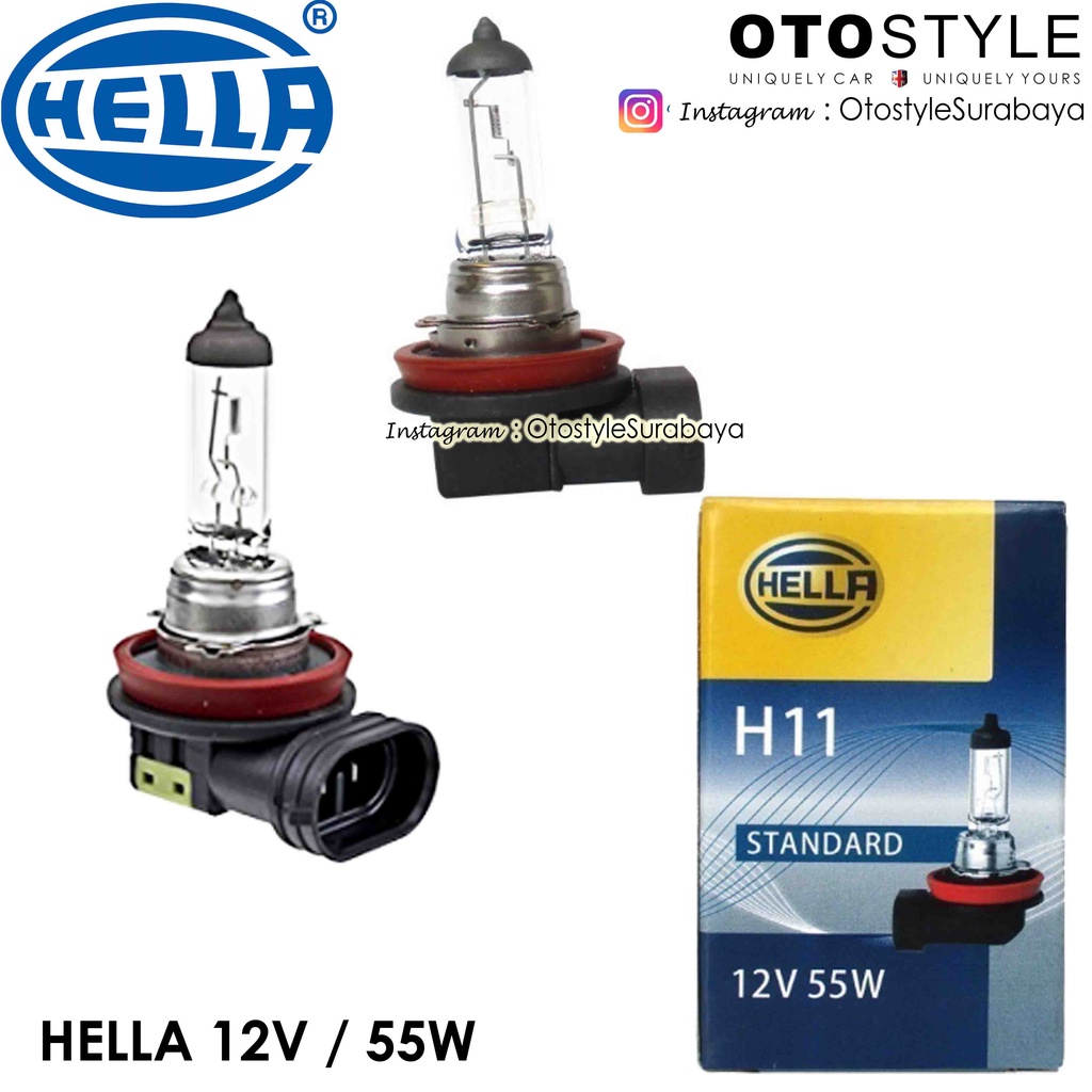 Hella H11 12V 55W Halogen Fog Lamp - fog lamp | Shopee Singapore
