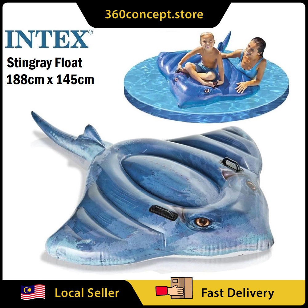 INTEX Swimming Pool 188cm*145cm Plastic PVC Inflatable Stingray Rider ...