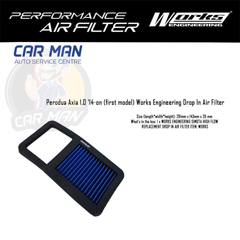 Works Air Filter - Perodua Axia 1.0 '14-on (first model) | Shopee Singapore