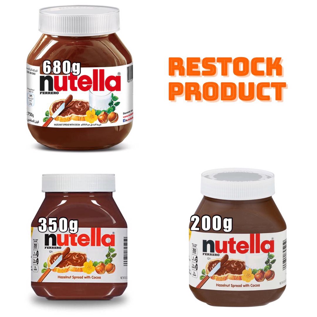 NUTELLA HAZELNUT SPREAD 680G/350G/200G (HALAL) | Shopee Singapore