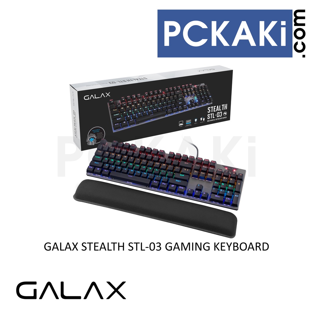 GALAX STEALTH STL-03 GAMING MECHNICAL KEYBOARD | BLUE SWITCH, 104 US ...