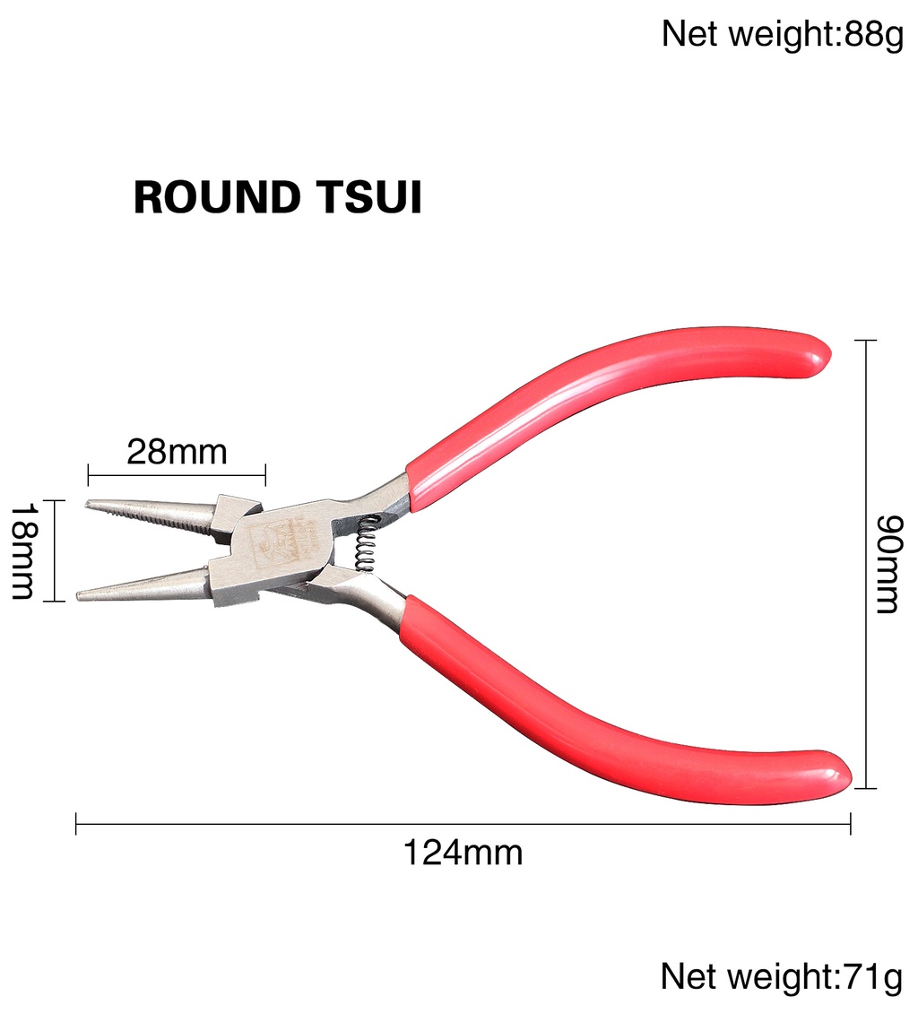 Precision Needle Nose Pliers with Spring-Loaded Flat Round Jaws and ...