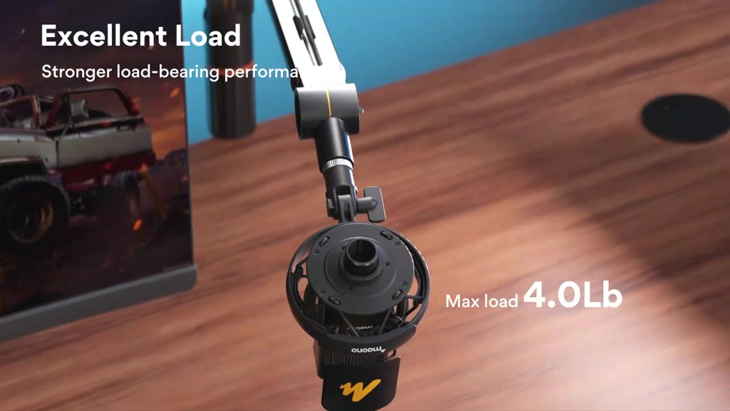 Maono BA91 Microphone Boom Arm Stand for Professional Podcast,Studio ...