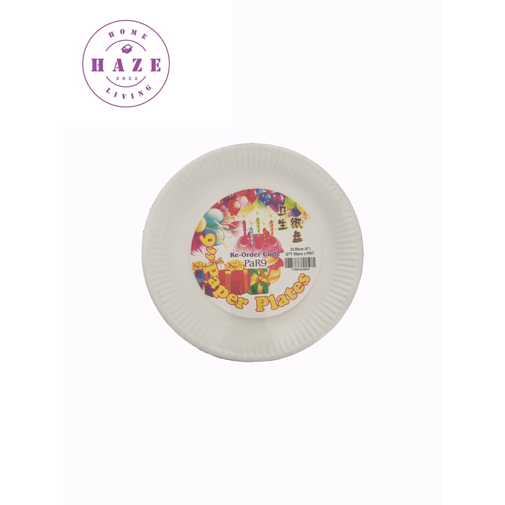 😍 SG Ready Stocks | Disposable Paper Plates | 6 inches, 7 Inches, 9 ...