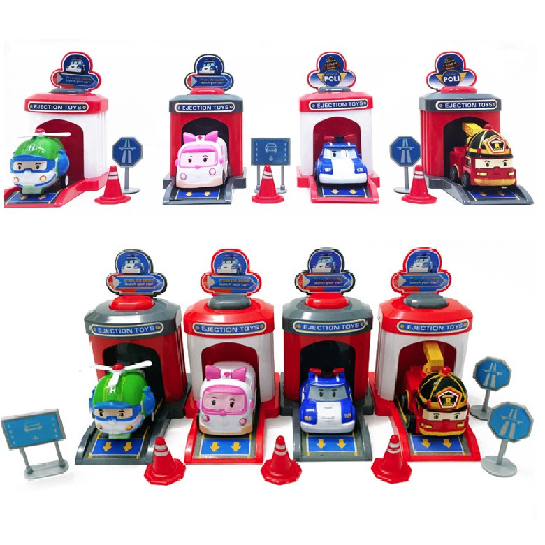 Robocar Poli car model set of 04 strollers and wind-up cars for ...
