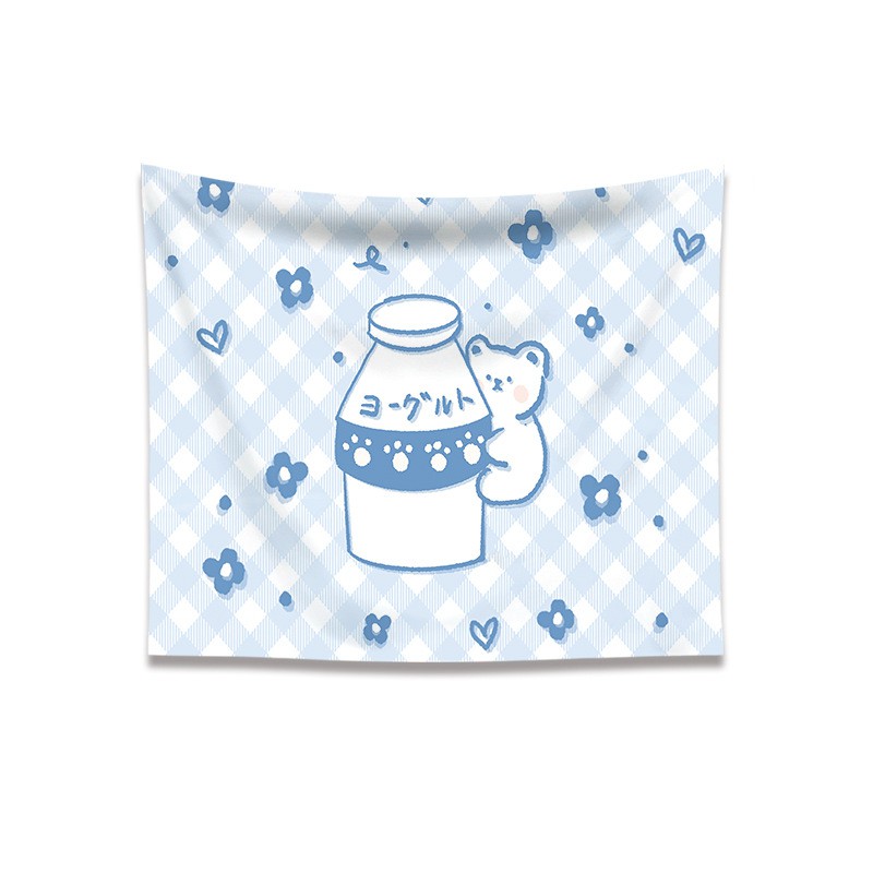 GM2- KN26 MILK BEAR FABRIC POSTER CARTOON FABRIC POSTER | Cloth ...