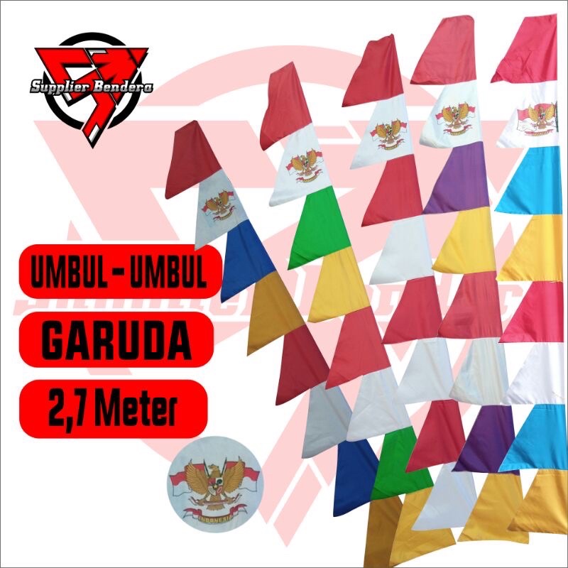 Garuda JUMBO 3-METER Colorful Pennant Pennant | Shopee Singapore