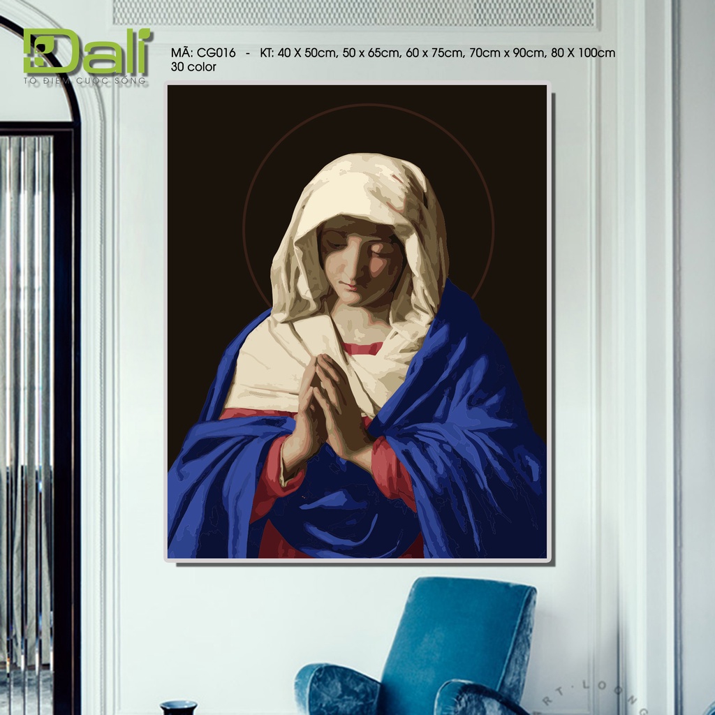 Dali digital self-coloring wall painting Mother Mary painting CG016 ...