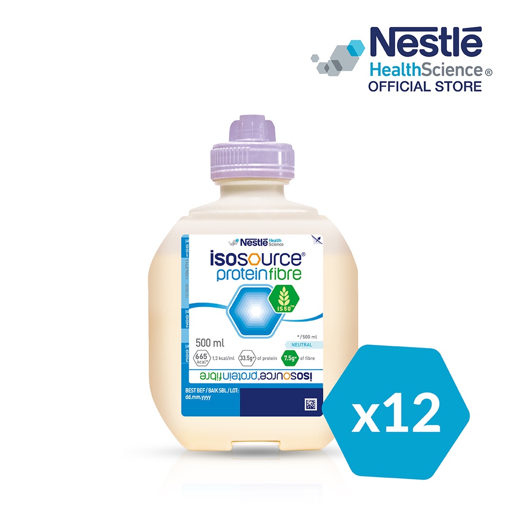 Nestle Isosource Protein Fiber Liquid 12 x 500ml | Shopee Singapore