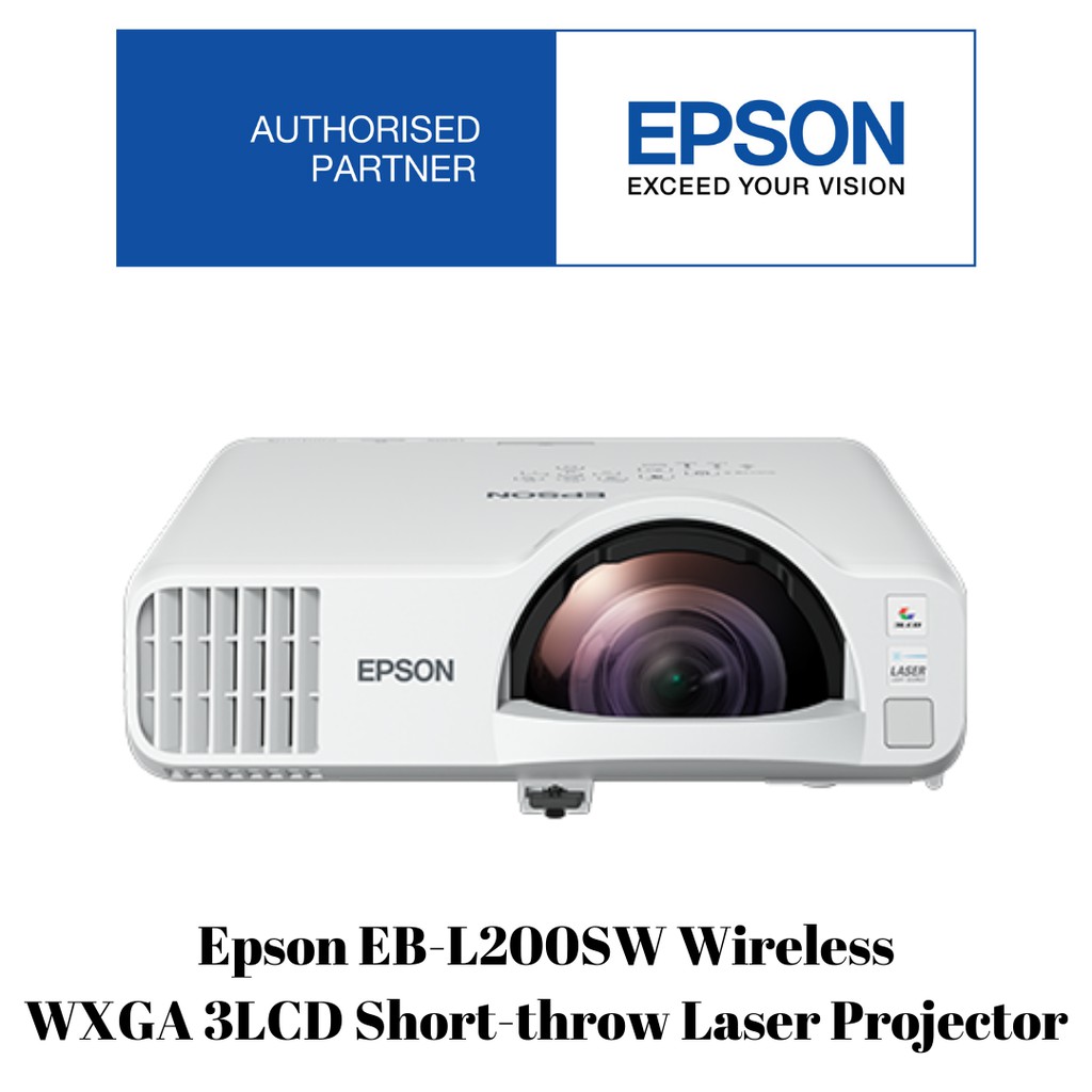Epson EB-L200SW Wireless WXGA 3LCD Short-throw Laser Projector EBL200SW L200SW | Shopee Singapore