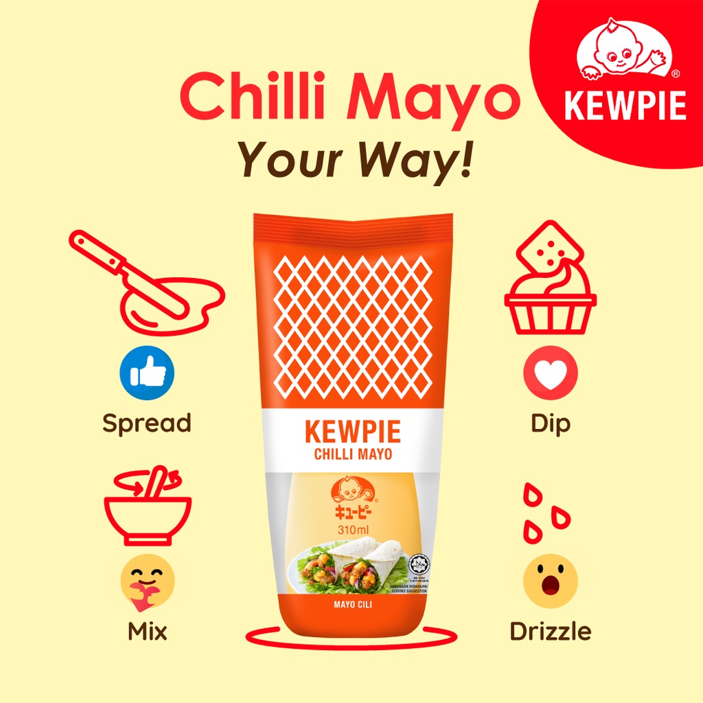 KEWPIE Mayonnaise Japanese Style / Mild / Chili Mayo / Half Less Fat ...