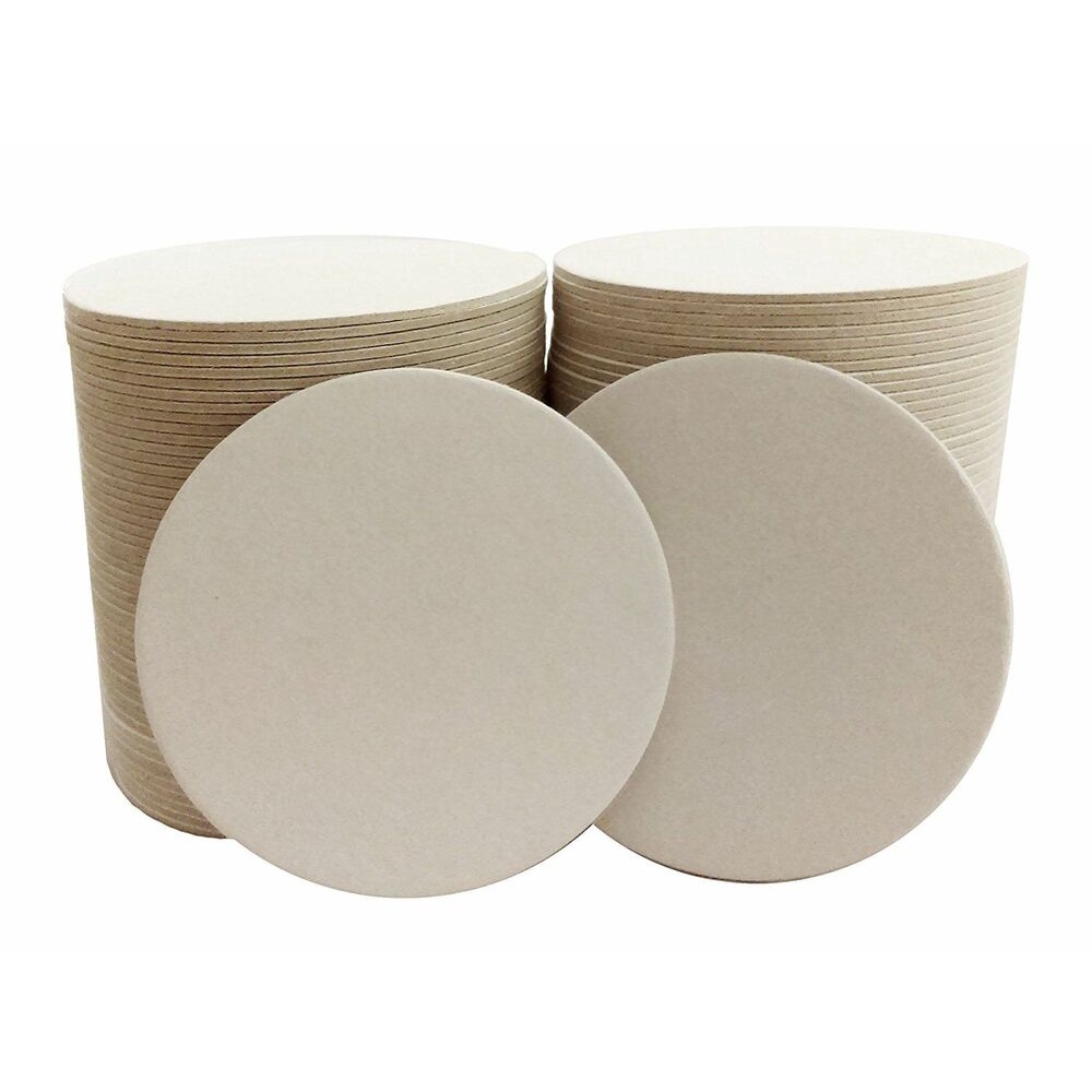 [100 pcs] 9 cm Board Coaster Disposable, Round Paper Coasters, Beverage ...