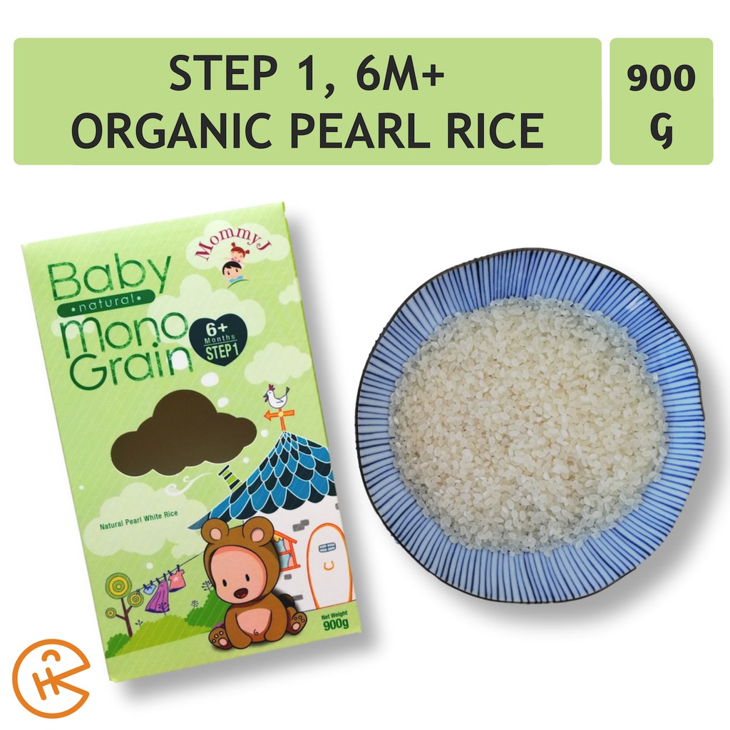 MommyJ Baby Step 1 Mono Grain Natural Pearl White Rice (900g) | Shopee ...