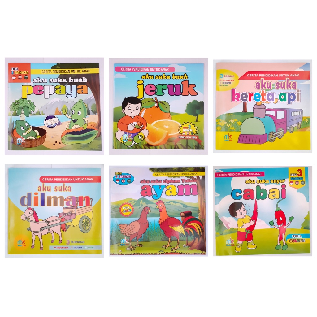 Children's Story Book With Full Color Series 3 In Indonesian - English ...