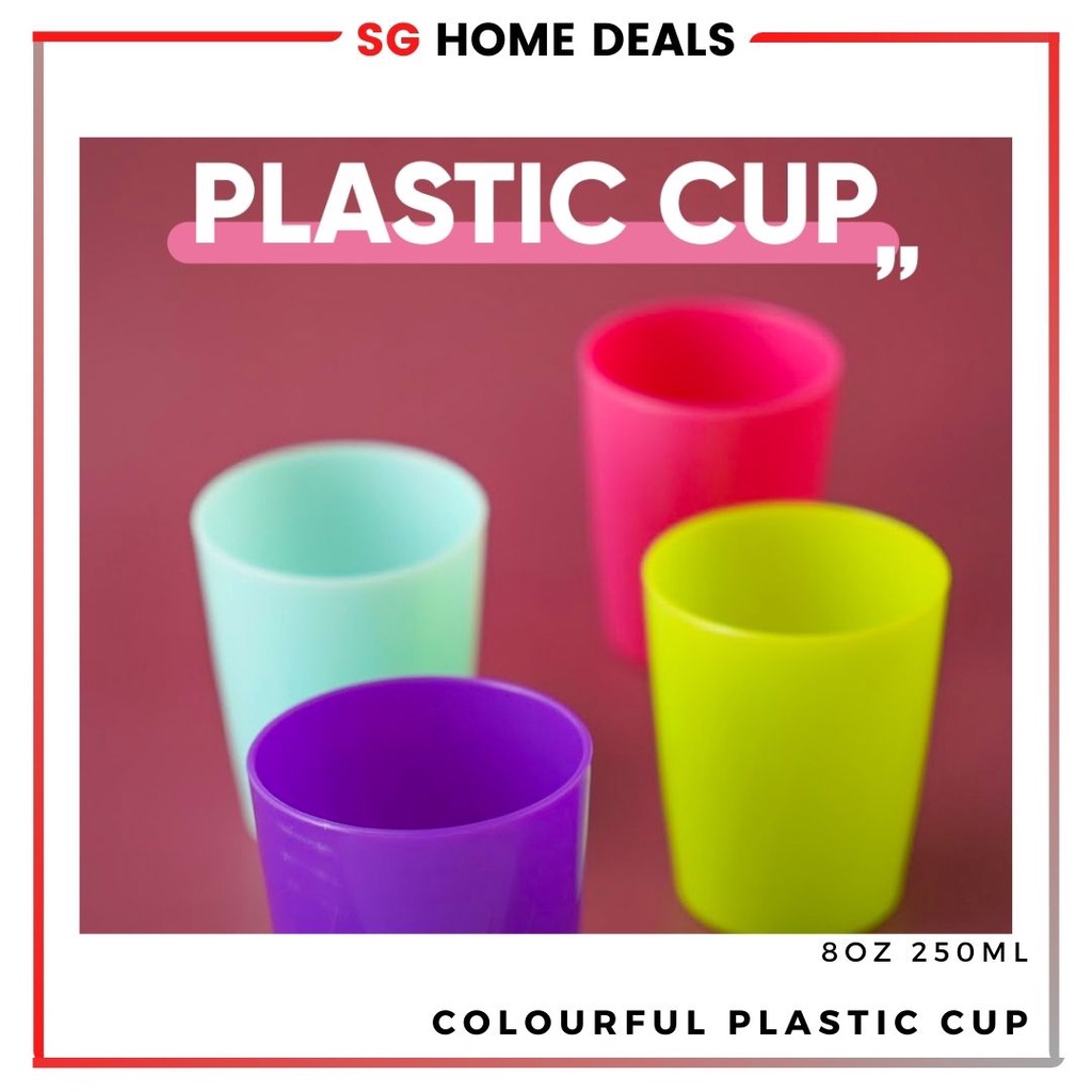 [SG STOCKS] Colourful Plastic Cup / Kids Drinking Cup /Toothbrush Cup ...