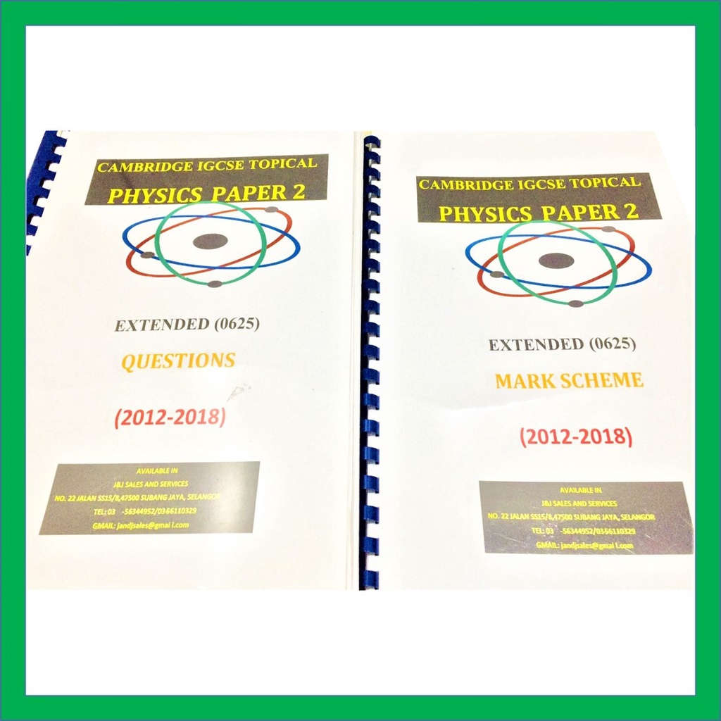 Cambridge IGCSE Exam Topical Extended Questions Physics (0620) Paper 2 ...