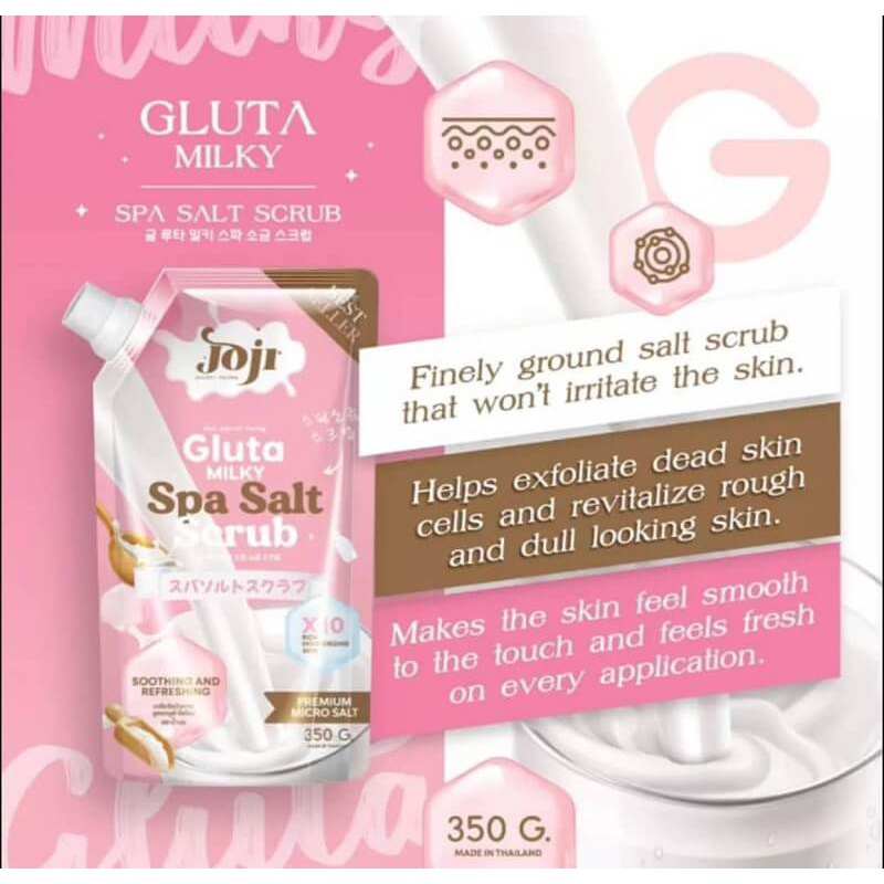 Joji Secret Young Gluta Milky Spa Salt Scrub 350g | Shopee Singapore