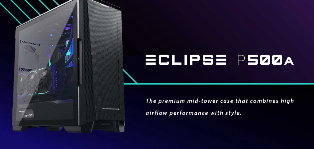 Phanteks Eclipse P500 Air ATX case Black/White (1 YEAR WARRANTY BY ...