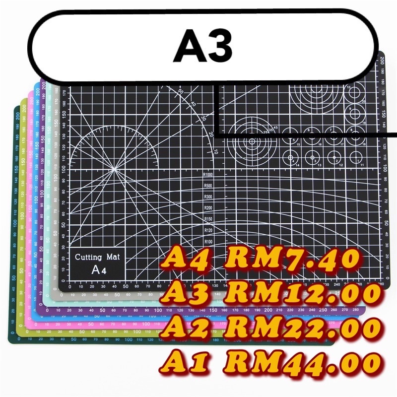 A3 Self Healing Double sided Cutting Mat | Shopee Singapore