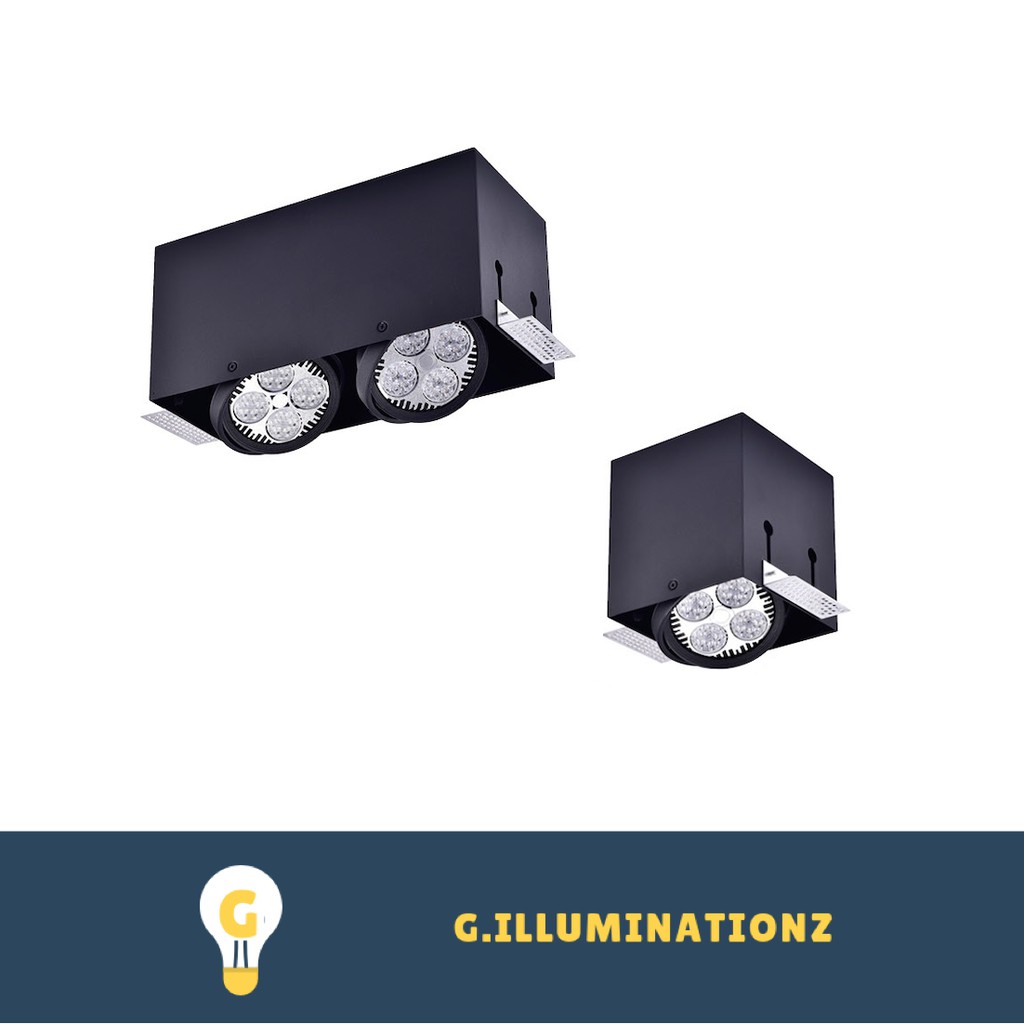 Frameless Single / Double PAR30 E27 Recessed Downlight Fitting / Modern ...