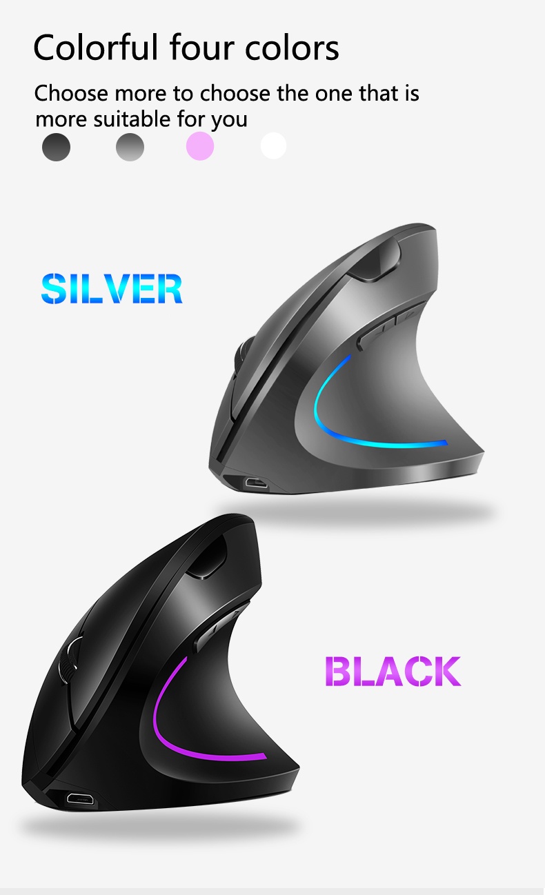 Ergonomic Mouse Wireless Mice,Rechargeable Vertical Mouse with USB ...
