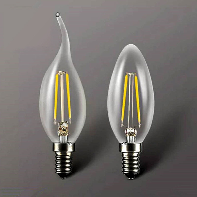 E14 LED 2W 4W 6W Lamp Light AC 220V Bulb Chandelier White Warm Dimmable ...