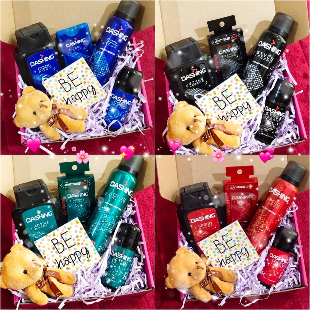 Dashing Set Value Pack (4in1) With Bear , Card , Shredded Paper , Box ...