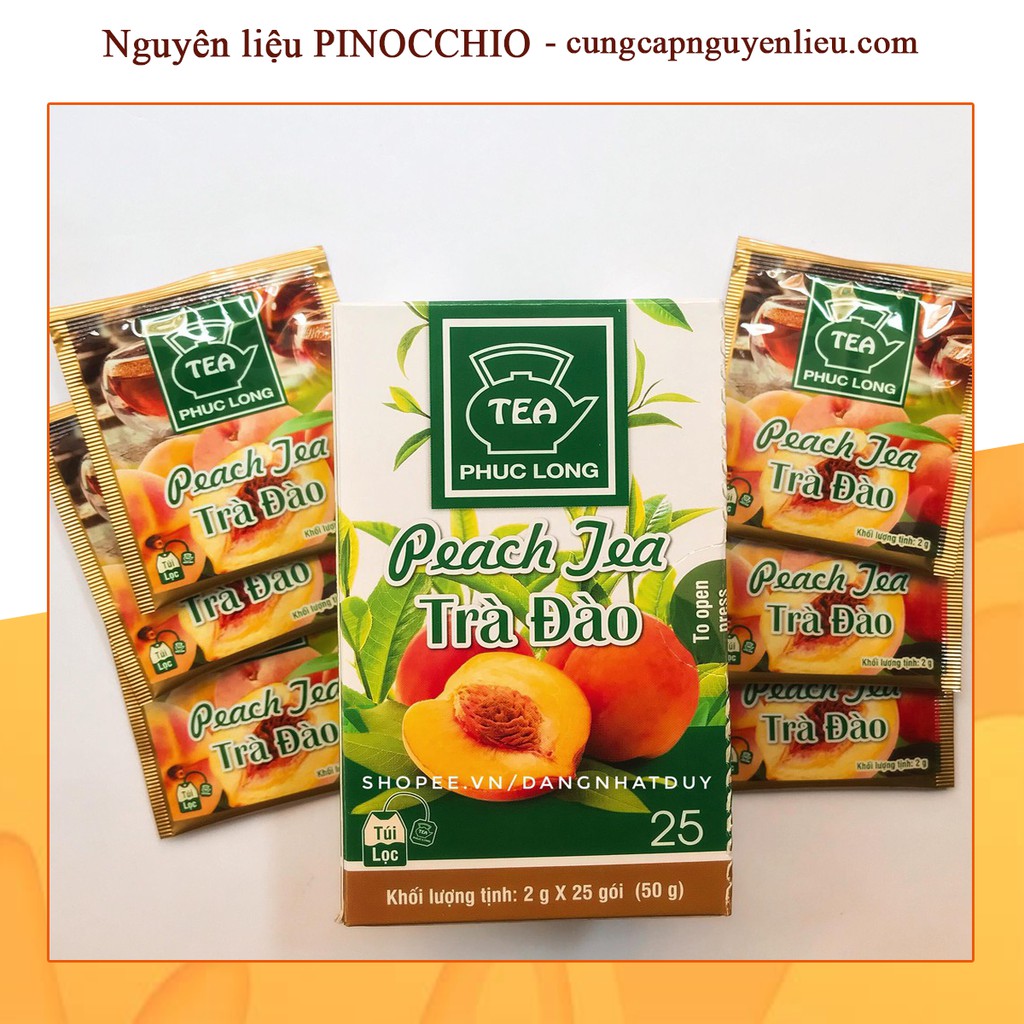 Phuc LONG PEACH TEA BAG BOX OF 25 PACKAGES (50G) | Shopee Singapore