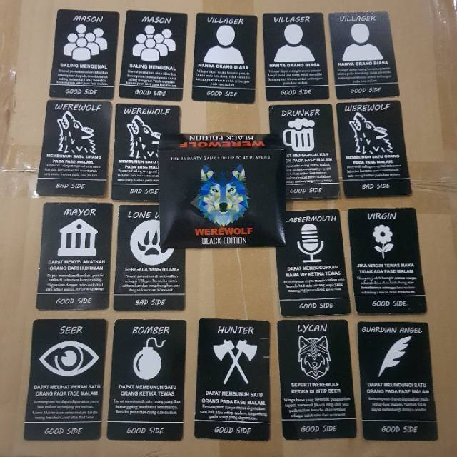 Werewolf Mafia Card Game - Premium Basic Pack | Shopee Singapore