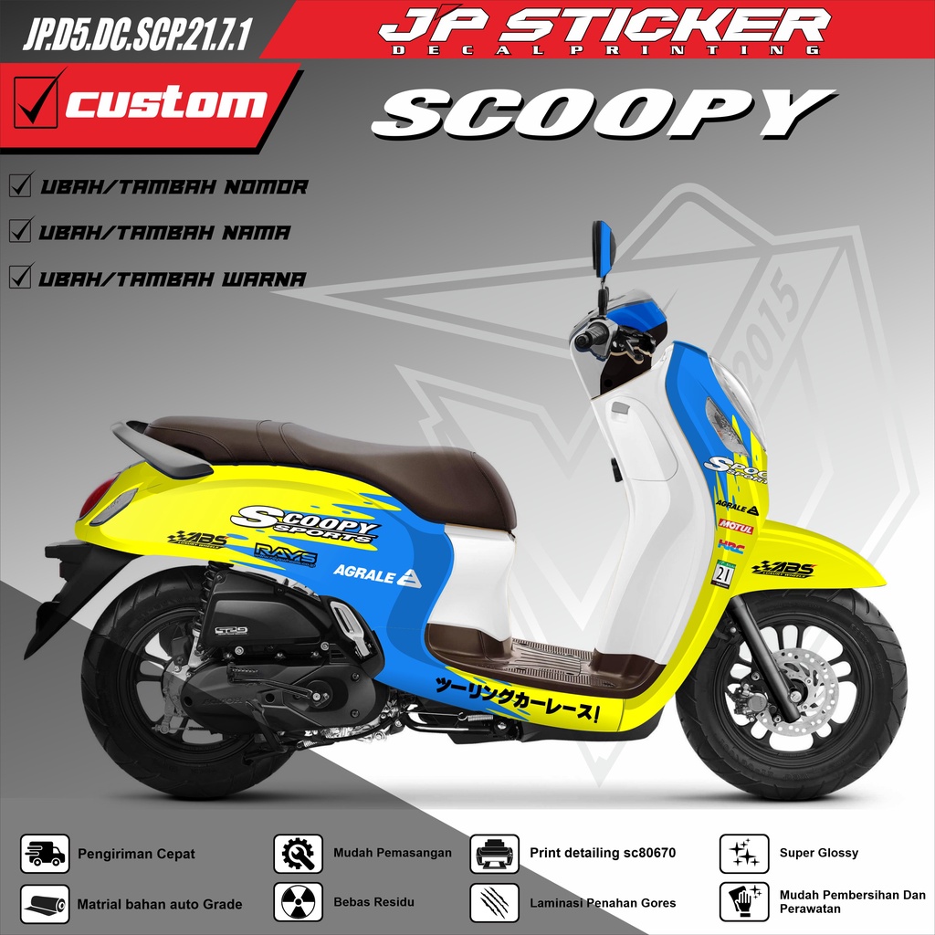 Scoopy Sticker Decal 2021 2022 2023 2024 full body - SCOOPY Sticker ...