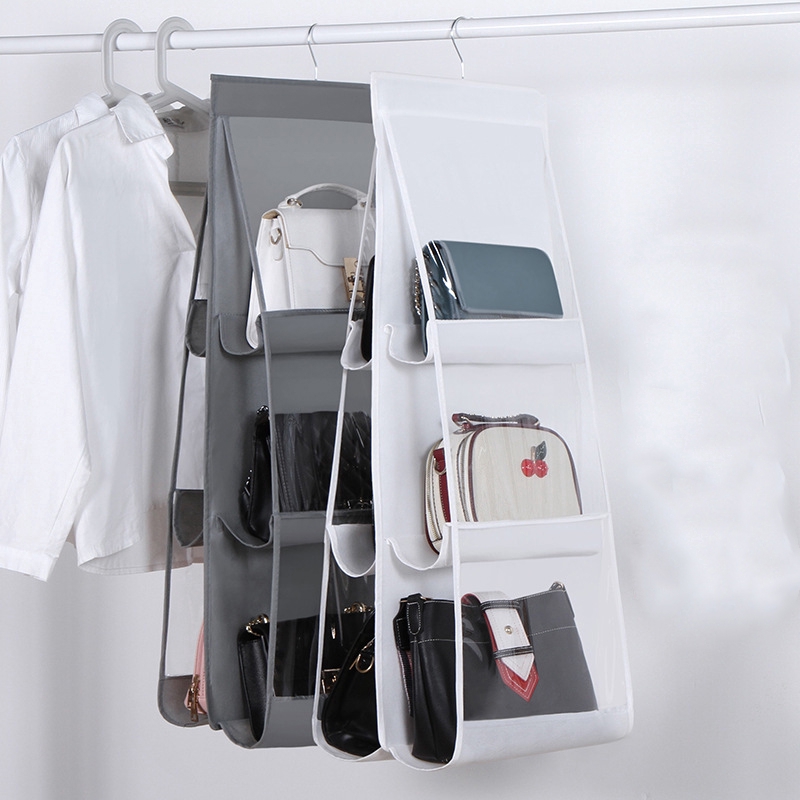 Double-sided Bag Handbag Storage Hanging Wardrobe Organizer Hanger ...