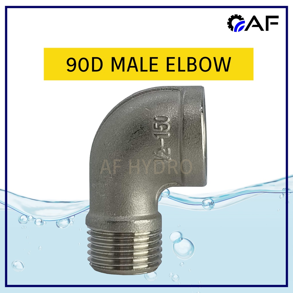 Stainless Steel SS316 90D Elbow Fitting 1/8” to 4” BSPT Male to Female ...