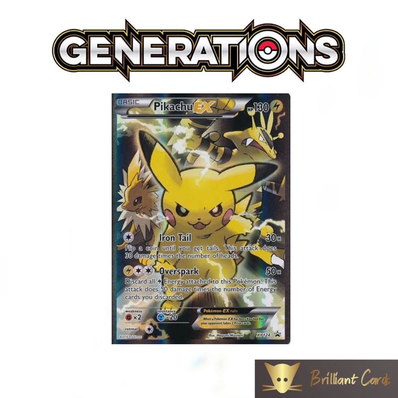 RARE Pokemon Generations Pikachu XY124 Card | Shopee Singapore