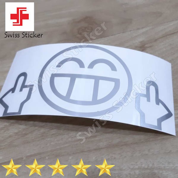 Cool middle finger emoticon flip off smiley sticker | Shopee Singapore