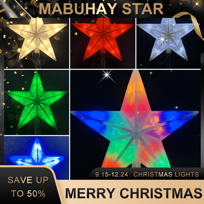 MABUHAY STAR 10 led tree top light matte multi-color outdoor waterproof ...