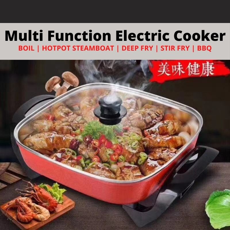 Electric Steamboat Hotpot Multi Function Multi Purpose Cooker | Shopee ...