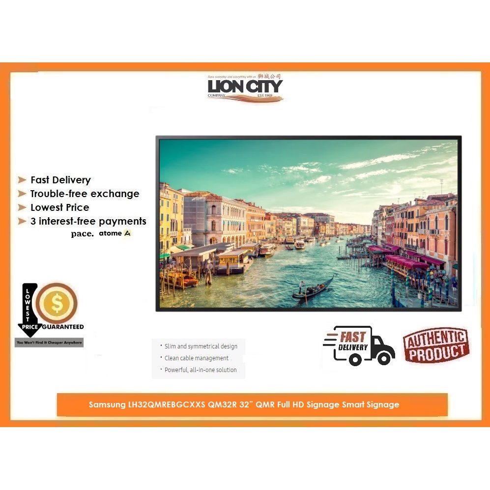 Samsung LH32QMREBGCXXS QM32R 32” QMR Full HD Signage Smart Signage ...