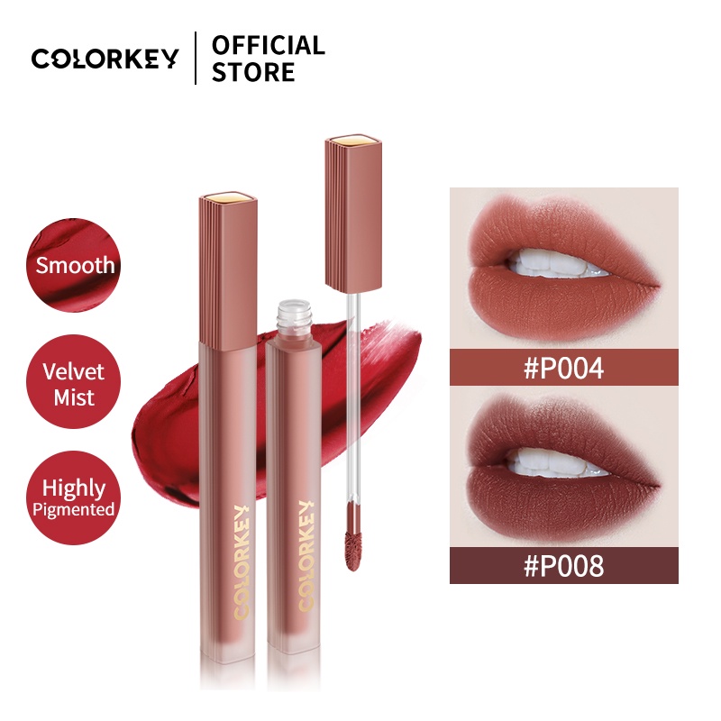 Colorkey Lip Cream Velvet Soft Texture Moist Long Lasting Lip Makeup 2g ...