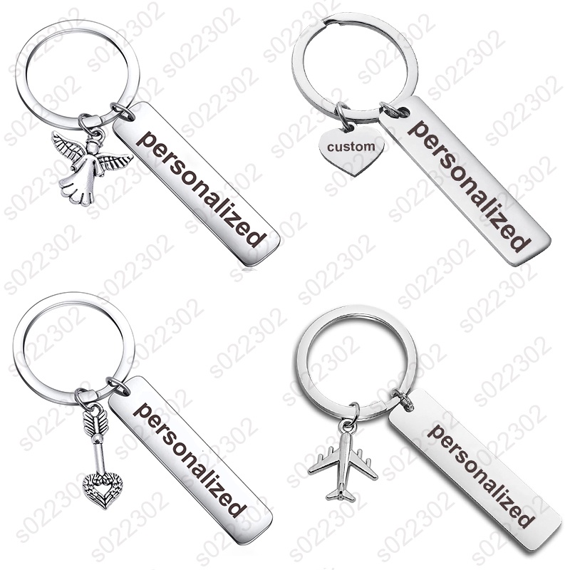 Personalized Stainless Steel Keychain Free Engraving Custom Name ...