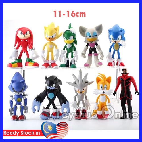 TOYSHUB New Big Sonic Figure Cartoon Classic Sonic Super Knuckles sonic ...