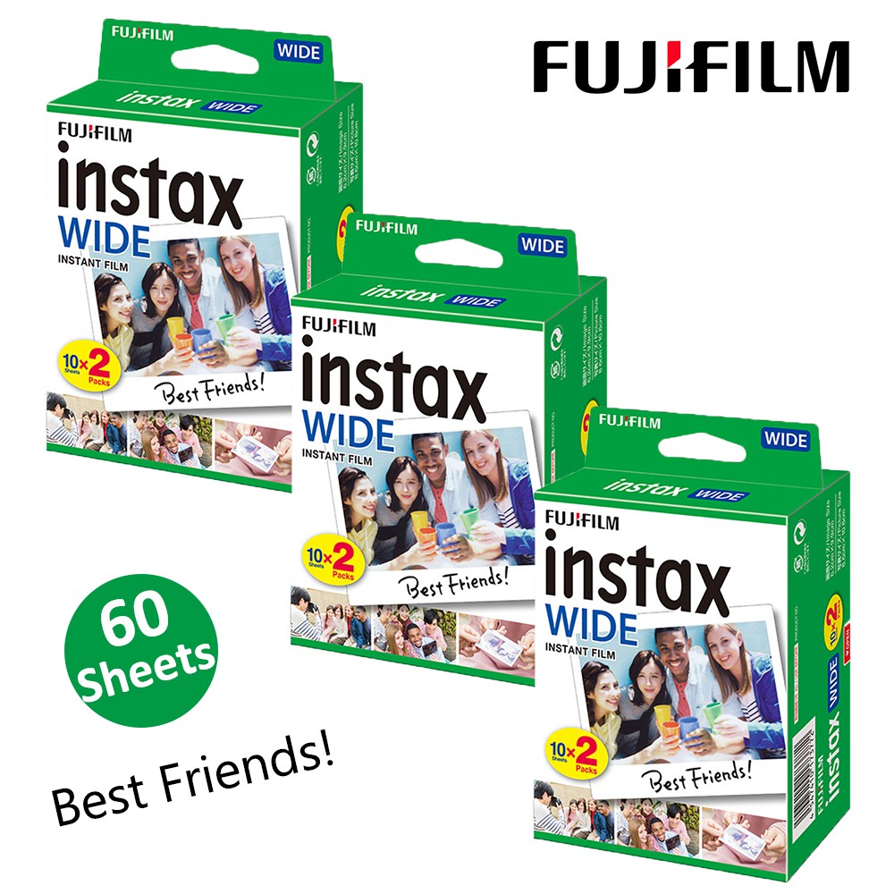 FujiFilm Instax Wide Film 10/20/40/60 Sheets Instant Photos For Fuji ...