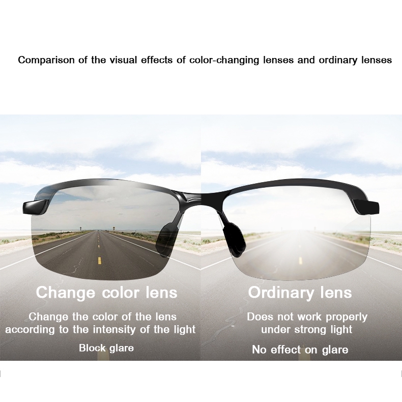 Auto Color Changing Sunglasses with Polarized Lens for Driving Sports ...