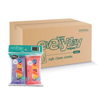 Zappy Everyday Mini Antibacterial Wet Wipes 8s (20 or 120 packets ...